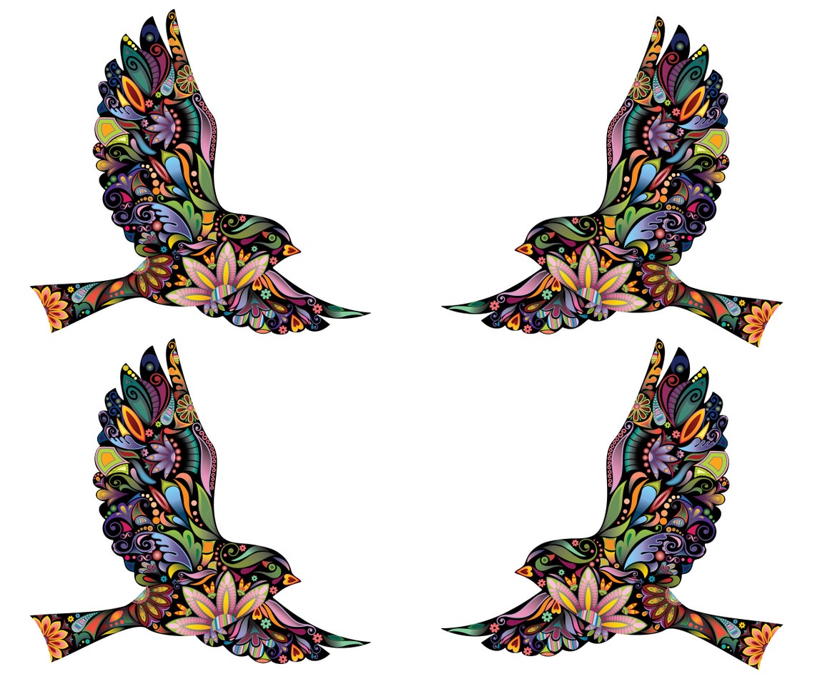 Flying Birds Wall Decals Stickers for Walls and Windows Set - Etsy ...