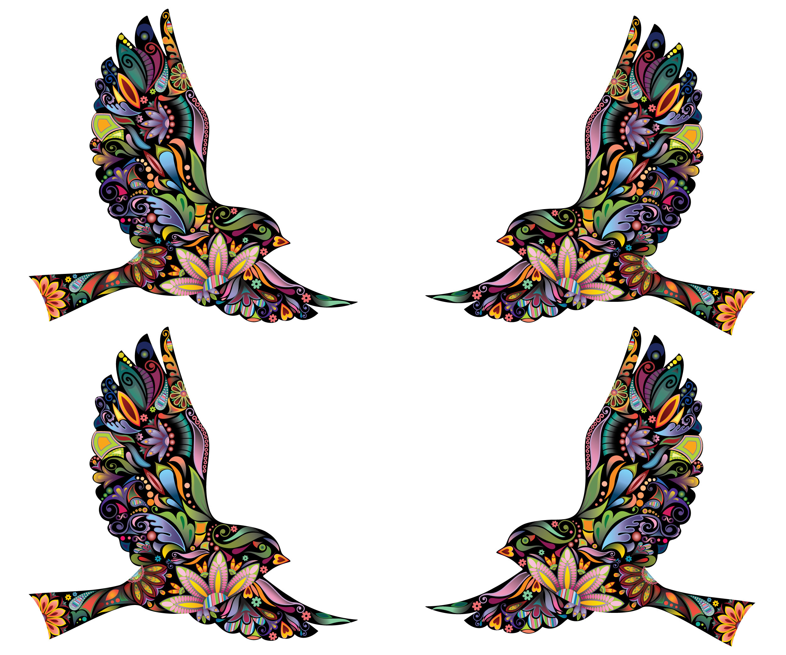 Flying Birds Wall Decals Stickers for Walls and Windows Set - Etsy ...