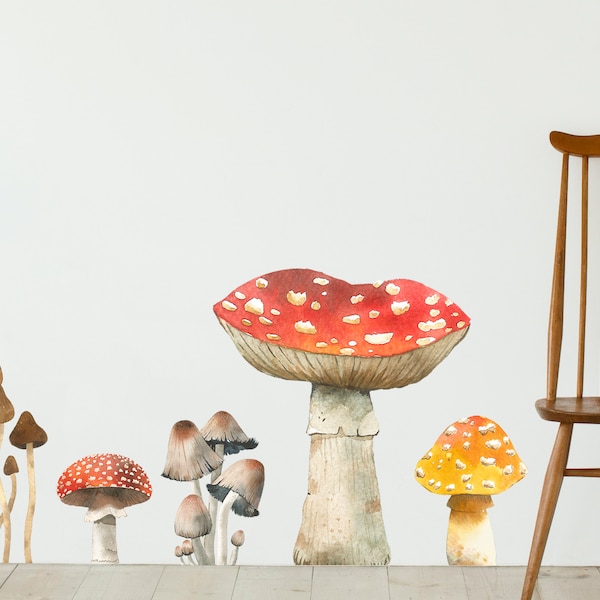 Mushroom Wall Decals - Etsy