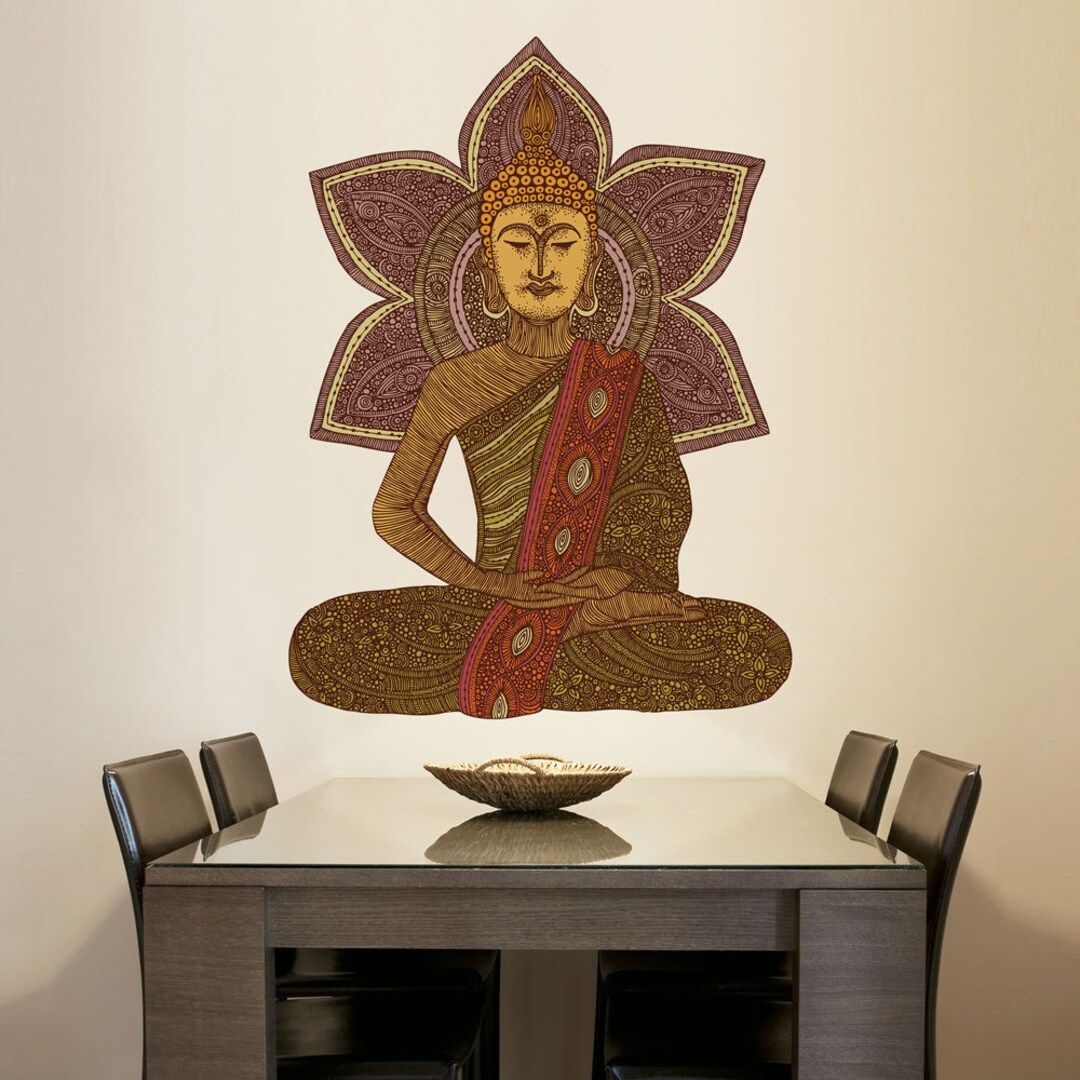 Sitting Buddha Wall Sticker Decal by Valentina Harper - Etsy