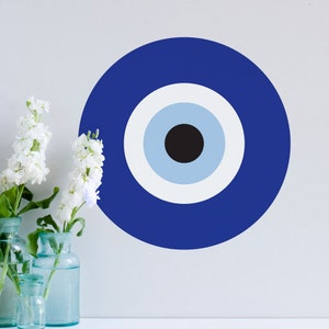 Blue Evil Eye Wall Sticker Decal – My Wonderful Walls - Etsy