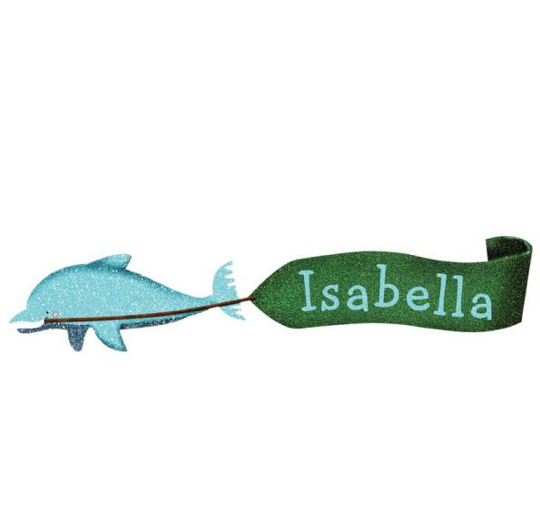 Personalized Dolphin Name Banner Wall Decal for Kids Room (stk1034) - Etsy