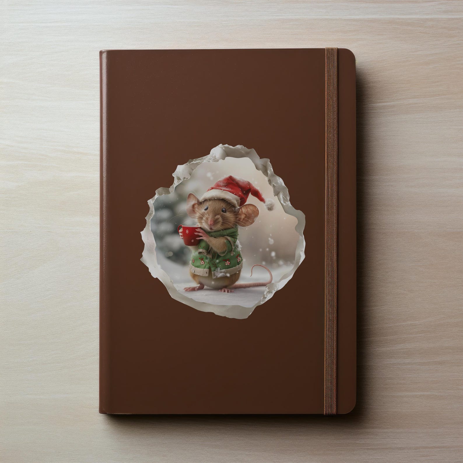 Christmas Hot Cocoa Mouse Hole Decal - Etsy
