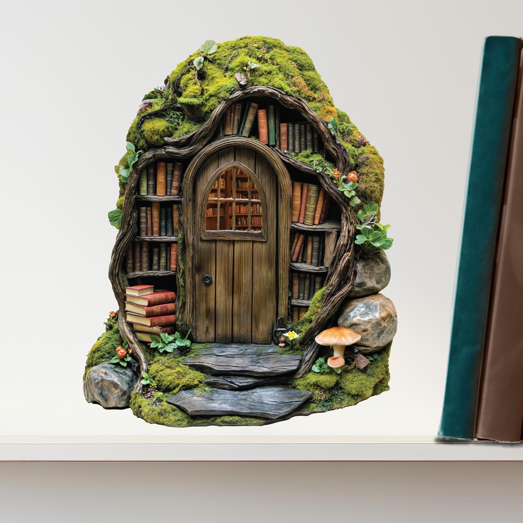 Woodland Library Fairy Door Decal - Etsy