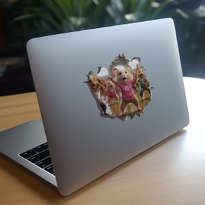 Cardio Dance Workout Mice in Mouse Hole Decal - Mouse Hole 3D Wall ...