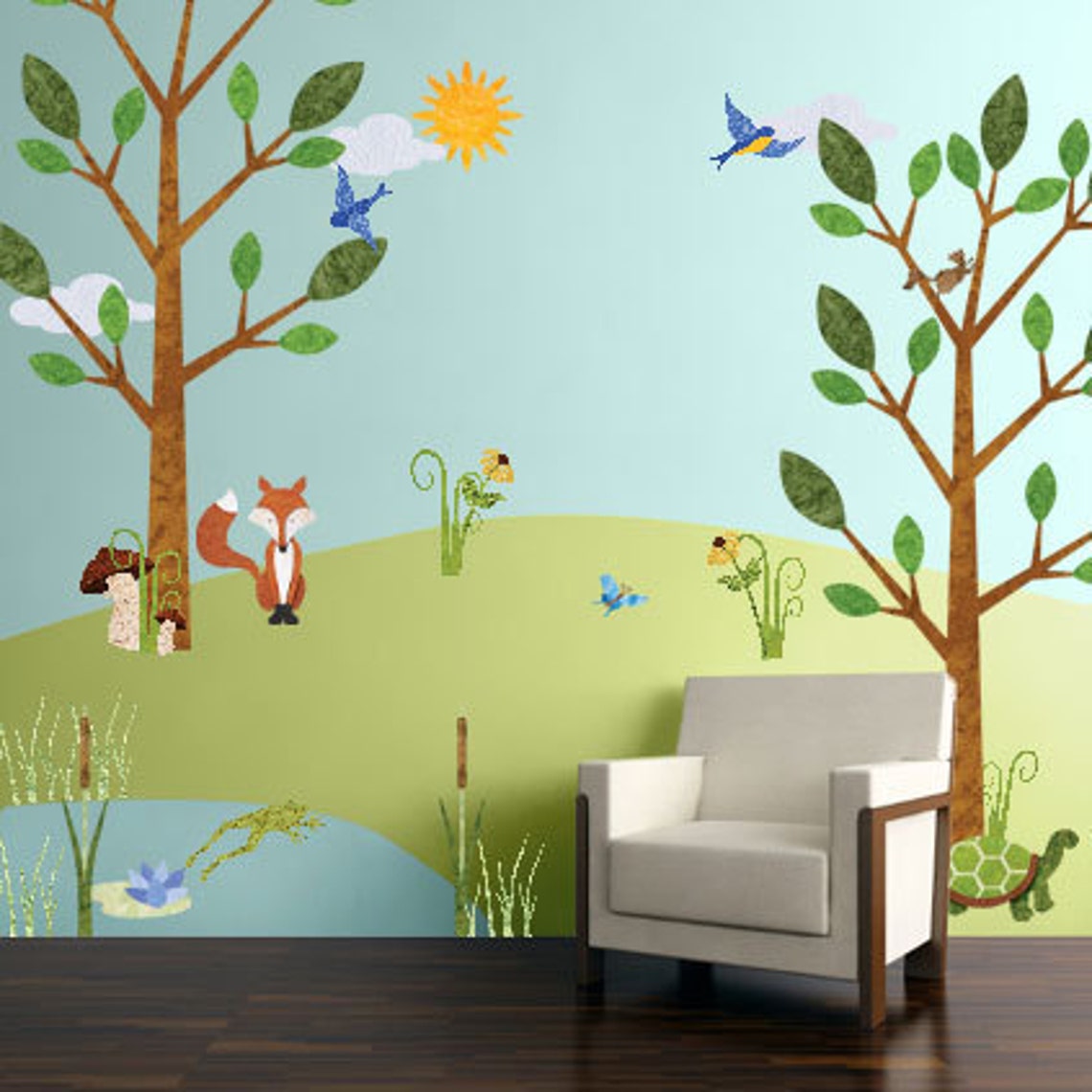 Forest Tree Growth Chart Wall Sticker Decal for Kids Room - Etsy