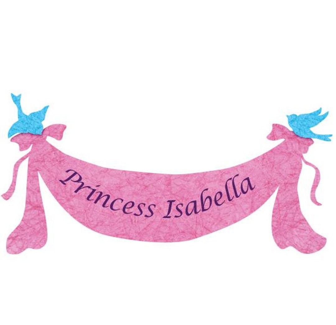 Personalized Princess Name Banner or Once Upon a Time Banner for Girl's ...