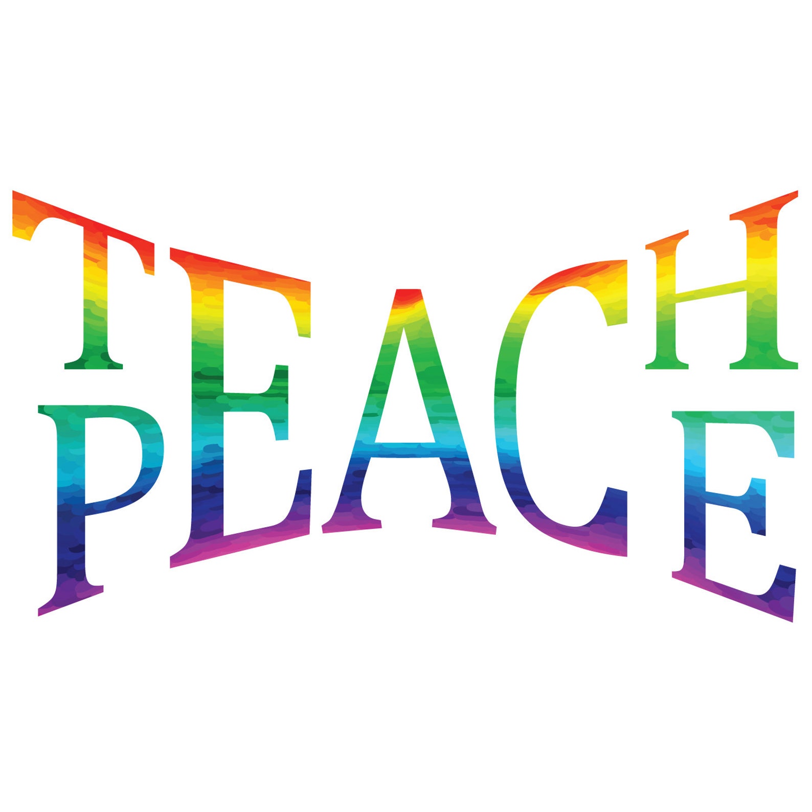 Teach Peace Wall Quote Decal - Etsy