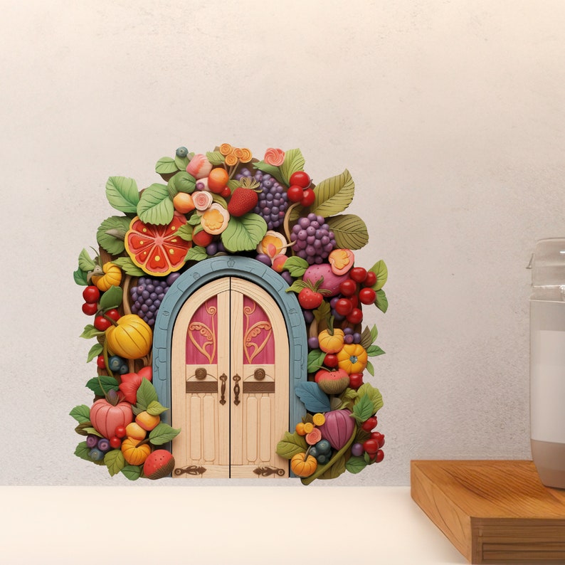 Fruitful Welcome Fairy Door Decal - Etsy