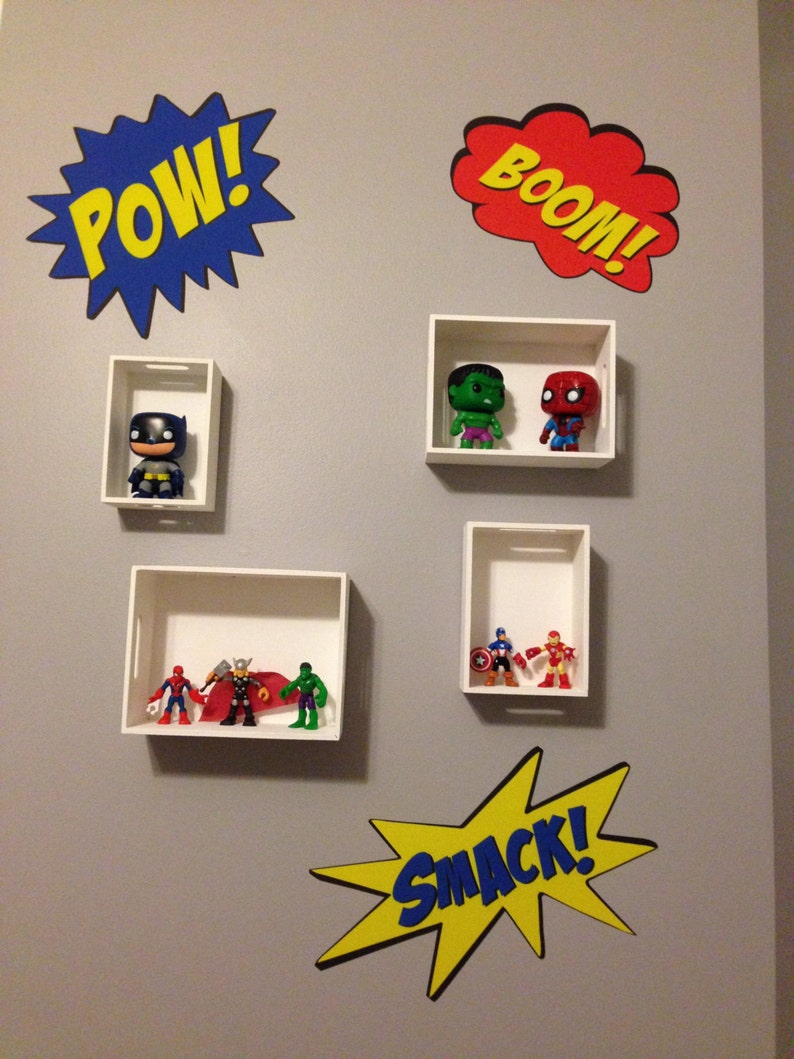 Super Hero Wall Decals Super Hero Party Decor stk1020 | Etsy