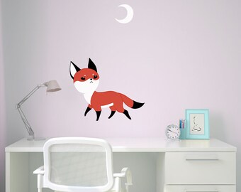 Anime Fox Wall Sticker Decal Slumber by Indre Bankauskaite | Etsy