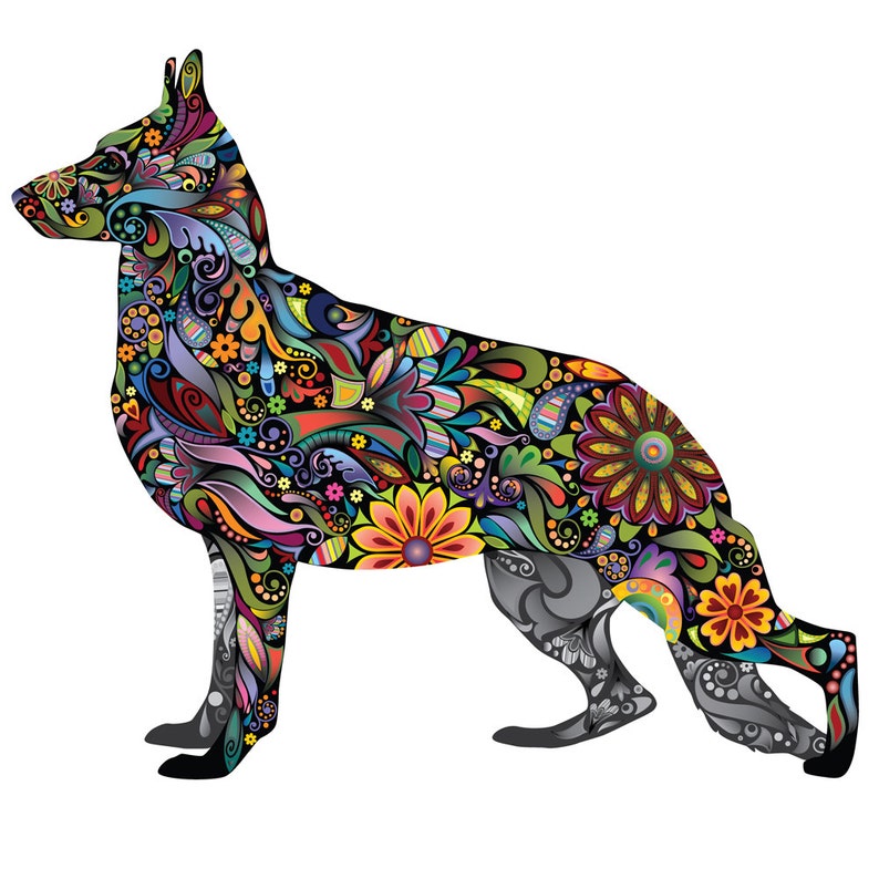 German Shepherd Dog Decal Wall Sticker - Etsy Canada