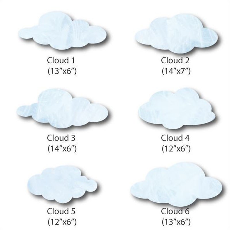 Cloud Wall Decals - Etsy