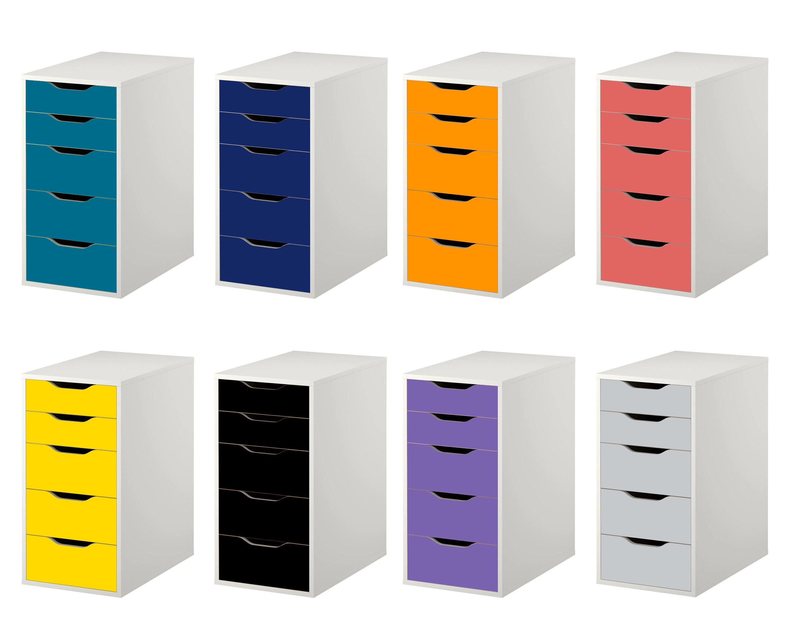 Solid Color Skins for IKEA Alex Furniture - 4 Styles & 69 Colors ...