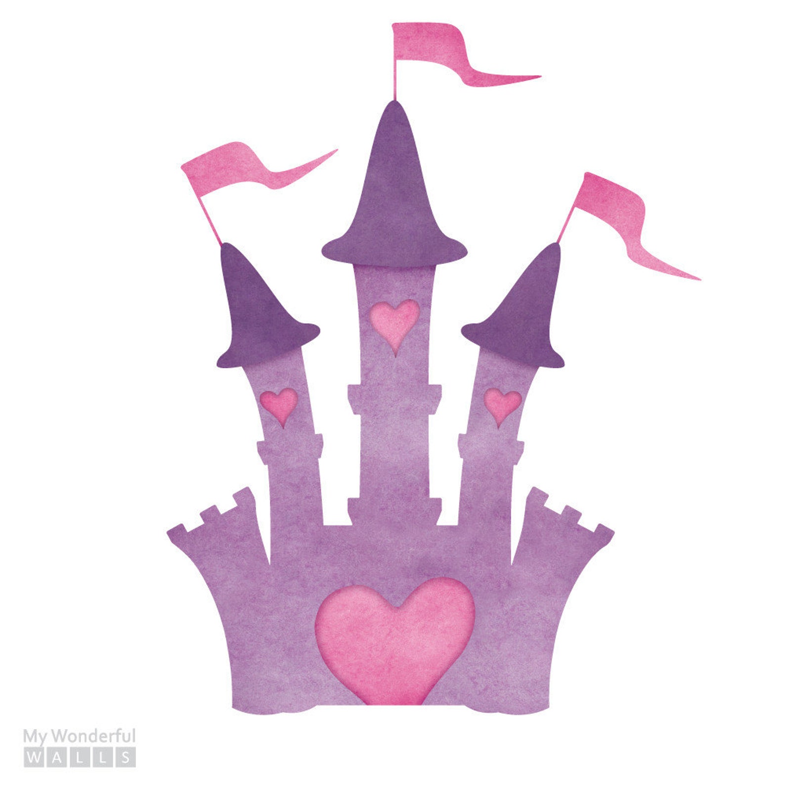 Princess Castle Wall Sticker Decal for Princess Mural - Etsy