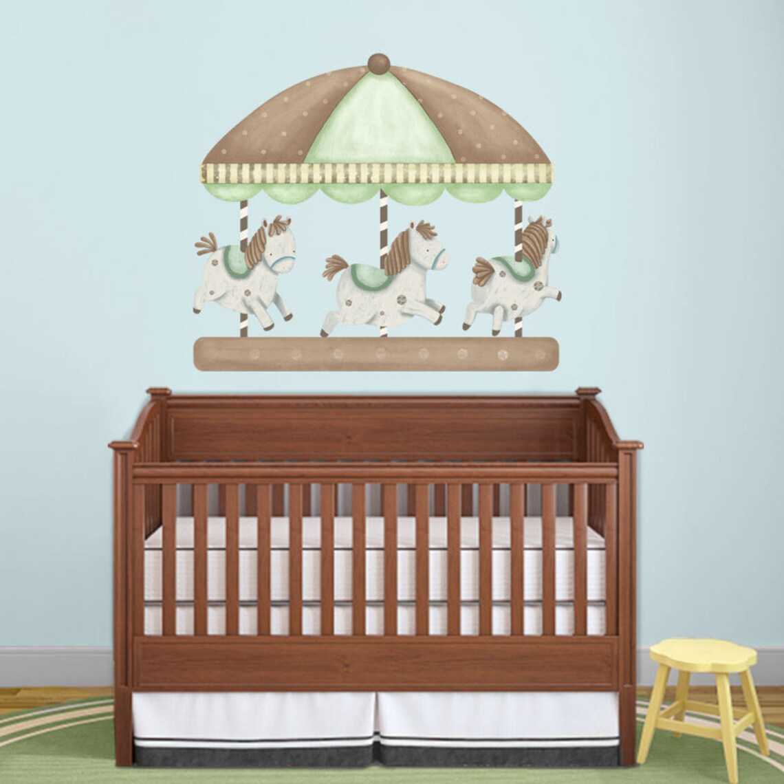Carousel Wall Sticker Decal as Baby Nursery Wall Decor - Etsy