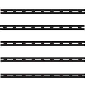 Road Wall Sticker - 20 Foot Peel & Stick Black Street Decal for Car ...
