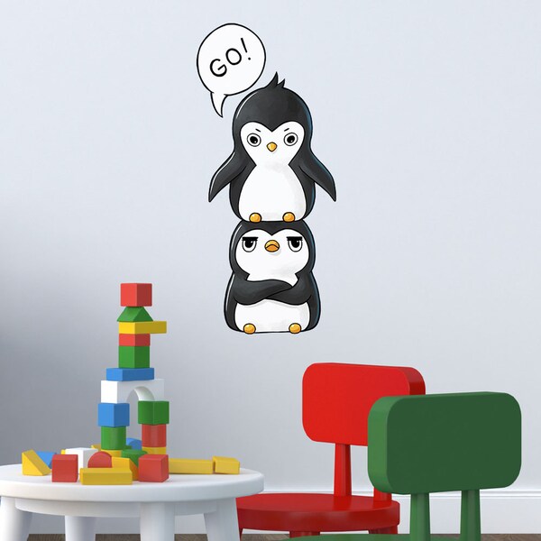 Cartoon Penguins - Etsy