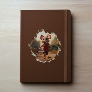 Jogging Mouse in Mouse Hole Decal - Mouse Hole 3D Wall Sticker - Etsy