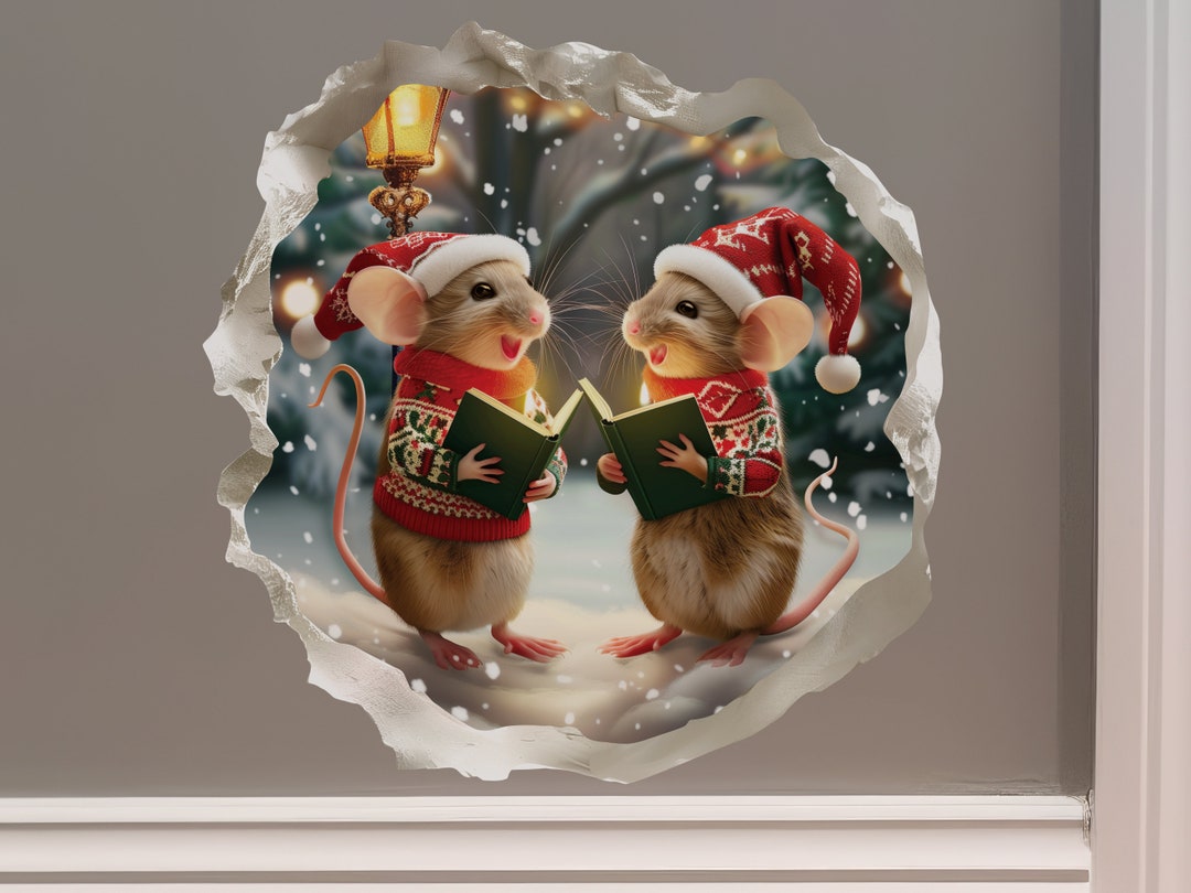 Christmas Carol Mouse Hole Decal - Etsy