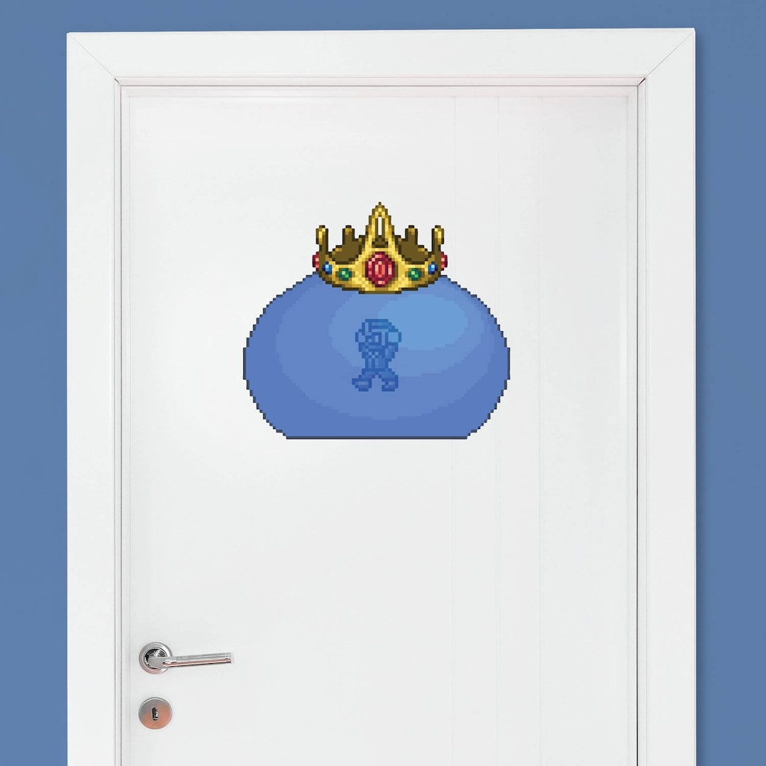 Terraria King Slime Wall Decal - Terraria Decoration - Terraria Sticker ...