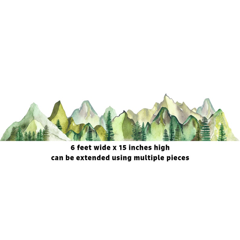 Mountain Range Wall Border Decal - Etsy