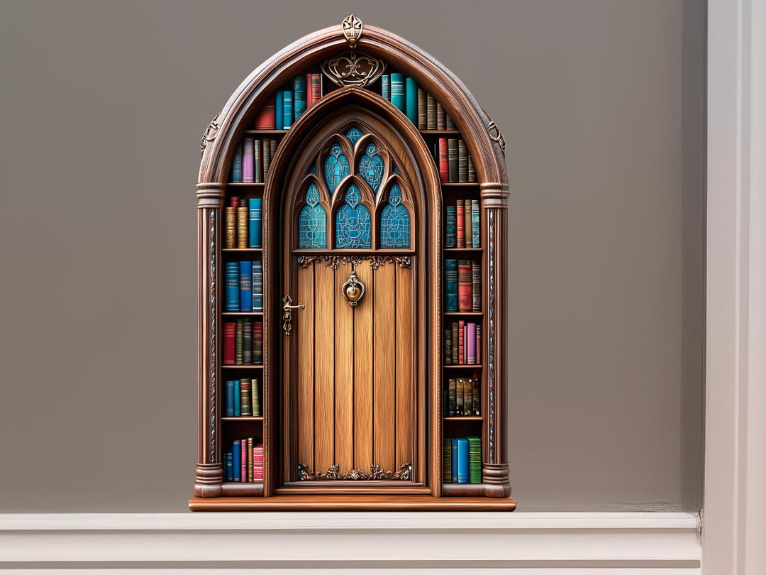 Library Fairy Door Decal - Etsy