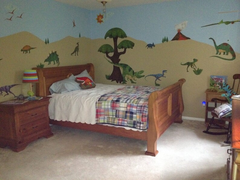 Dinosaur Wall Stickers Decals for Dinosaur Theme Room Wall - Etsy