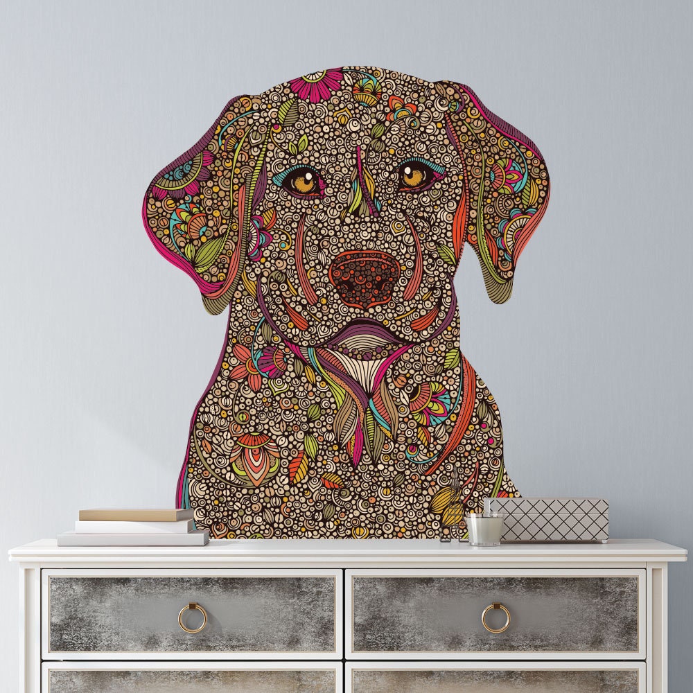 Labrador Dog wall decal Dog decor Dog kids Dog wall art Decal Dog Lover ...