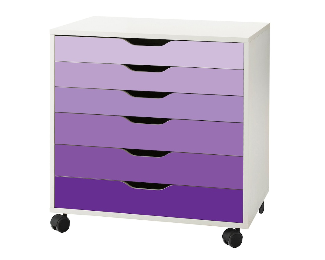 Purple Ombre Pattern Decal Set for IKEA Alex Drawer Unit (furniture NOT ...