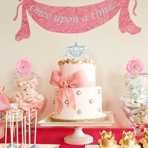 Personalized Princess Name Banner or Once Upon a Time Banner for Girl's ...