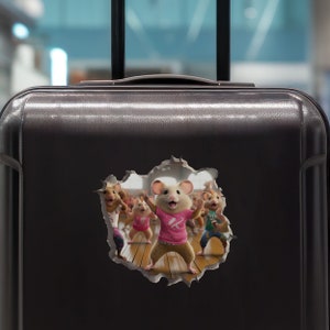 Cardio Dance Workout Mice in Mouse Hole Decal - Mouse Hole 3D Wall ...