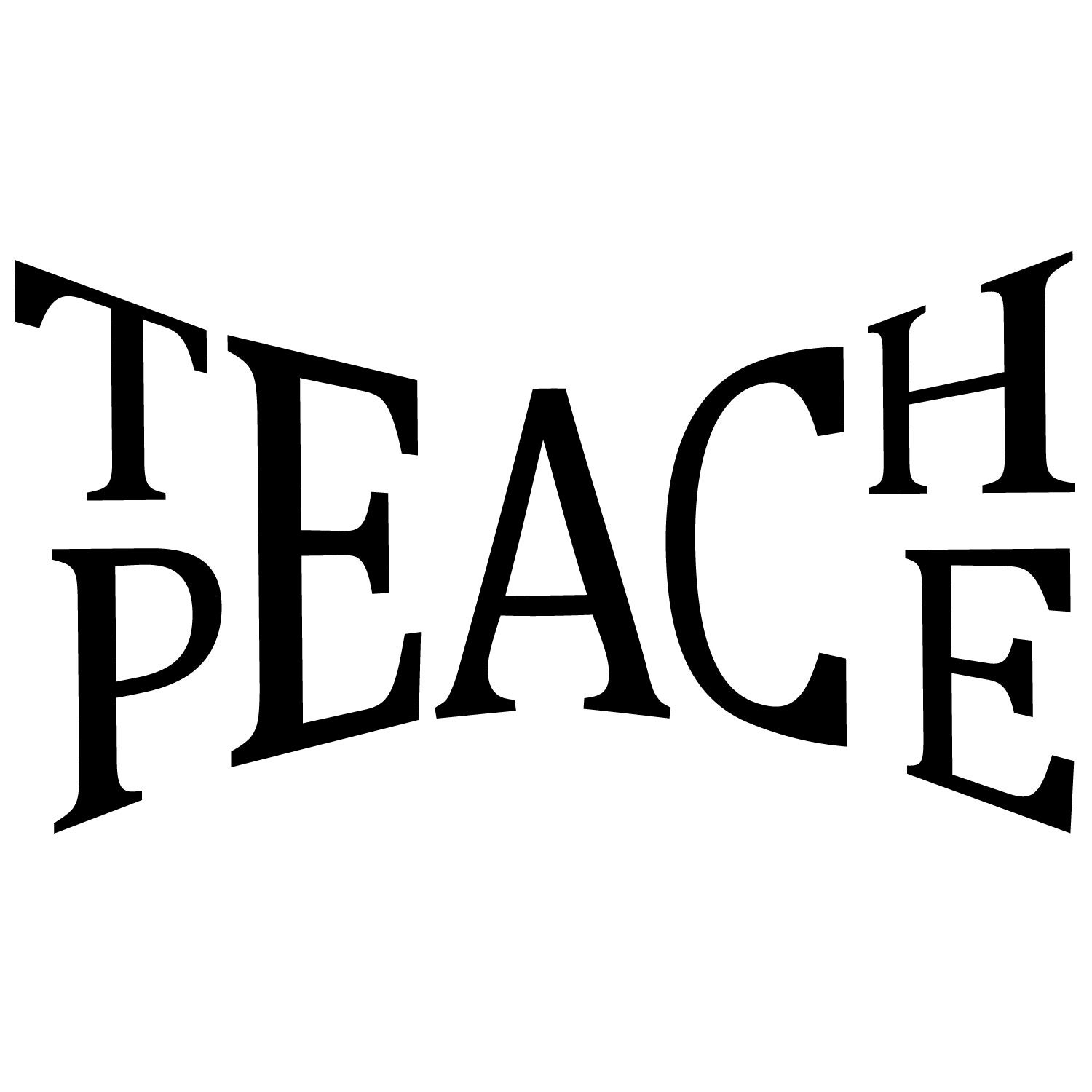 Teach Peace Wall Quote Decal | Etsy