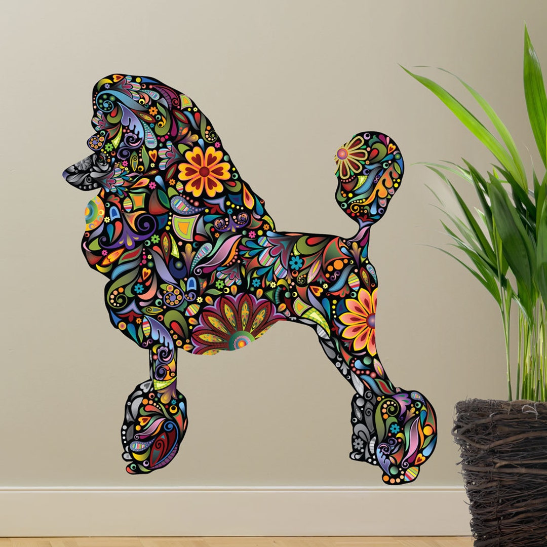 Standard Poodle Dog Decal Wall Sticker - Etsy