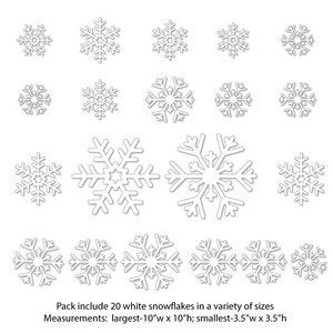 Snowflake Decal Sticker Variety Pack - Winter Holiday Decor (510-17) - Etsy