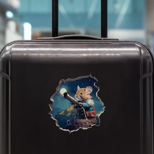 Astronomer Mouse in Mouse Hole Decal - Mouse Hole 3D Wall Sticker - Etsy