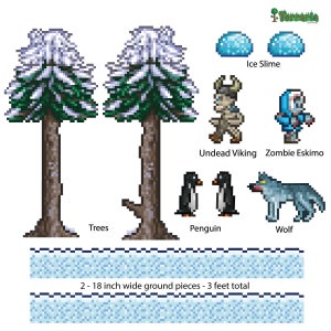 Terraria Snow Biome Add-on Wall Decal Set - Video Game Decorations ...