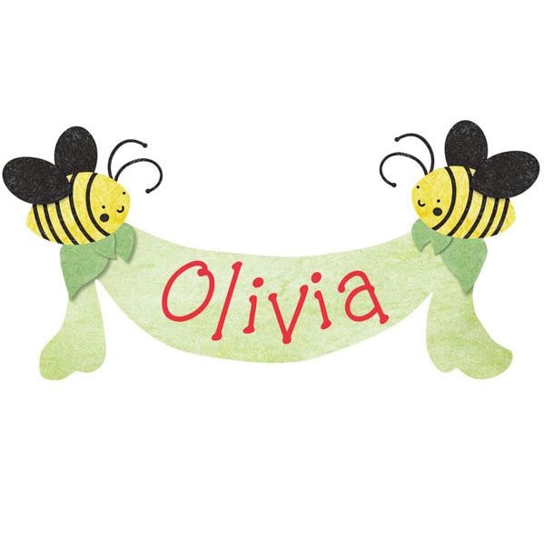 Personalized Bee Name Banner Wall Sticker for Girls Room (stk1039) - Etsy