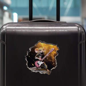 Rock and Roll Mouse in Mouse Hole Decal - Mouse Hole 3D Wall Sticker - Etsy