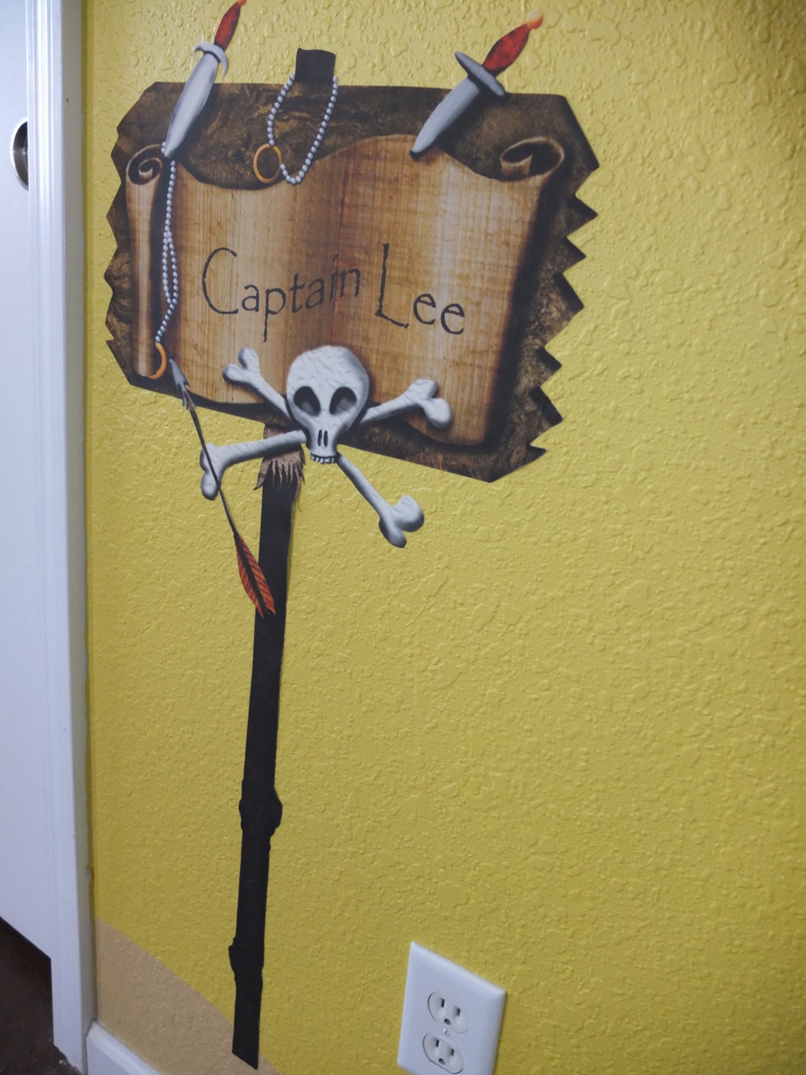 Personalized Pirate Sign Wall Sticker Decal for Boys Room (stk1037) - Etsy