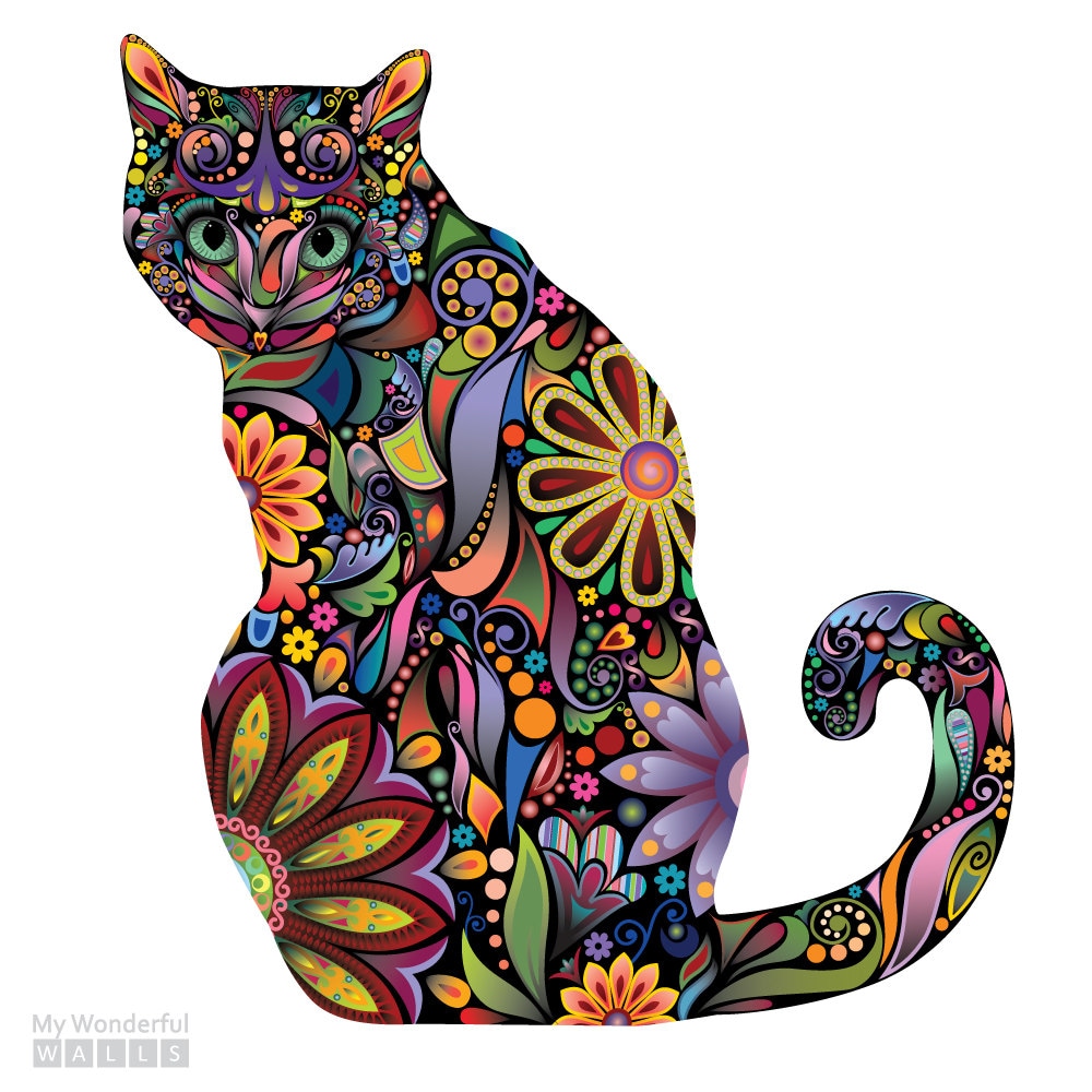 Cat Decals Set of 3 Cat Wall Stickers Peel and Stick - Etsy Australia