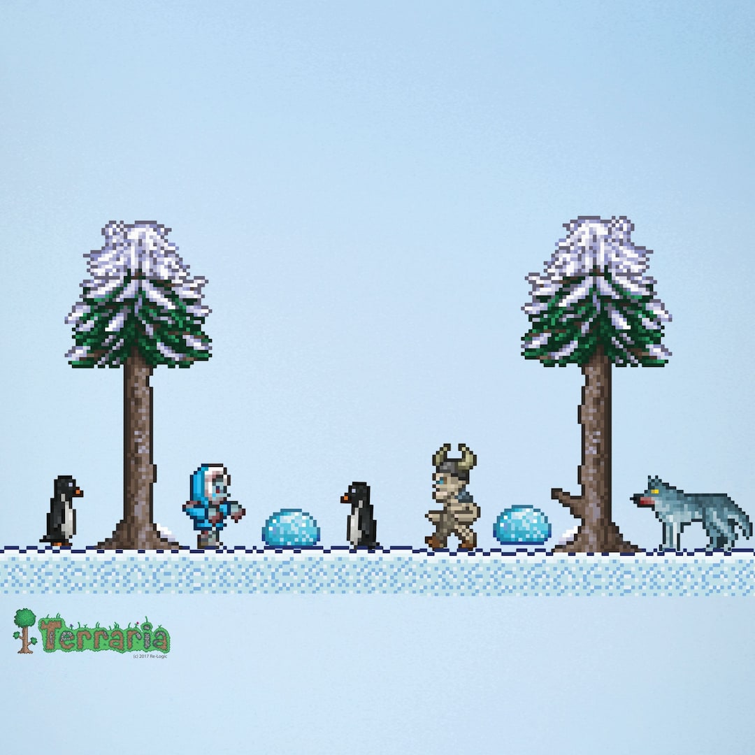 Terraria Snow Biome Add-on Wall Decal Set - Video Game Decorations ...