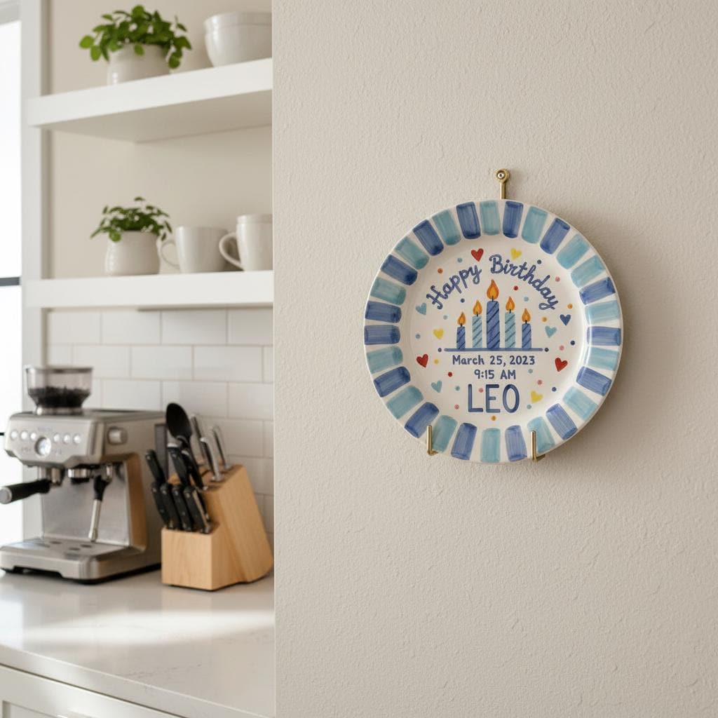 Custom Birthday Plate for Boy | Personalized Happy 1st Birthday Gift ...