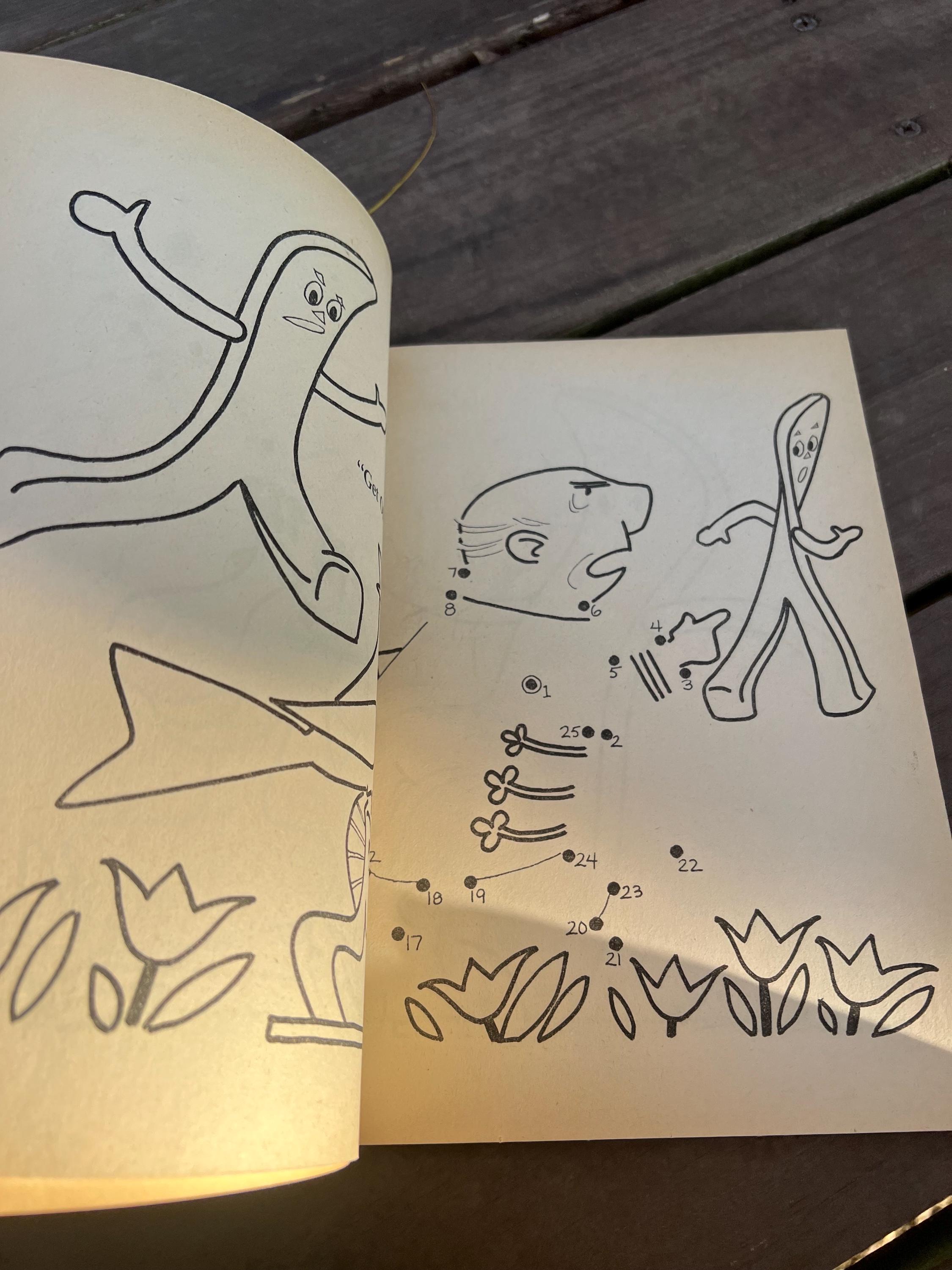 1970 Rare Whitman "gumby and Gummy's Pal Pokey Dot Book" Authorized ...