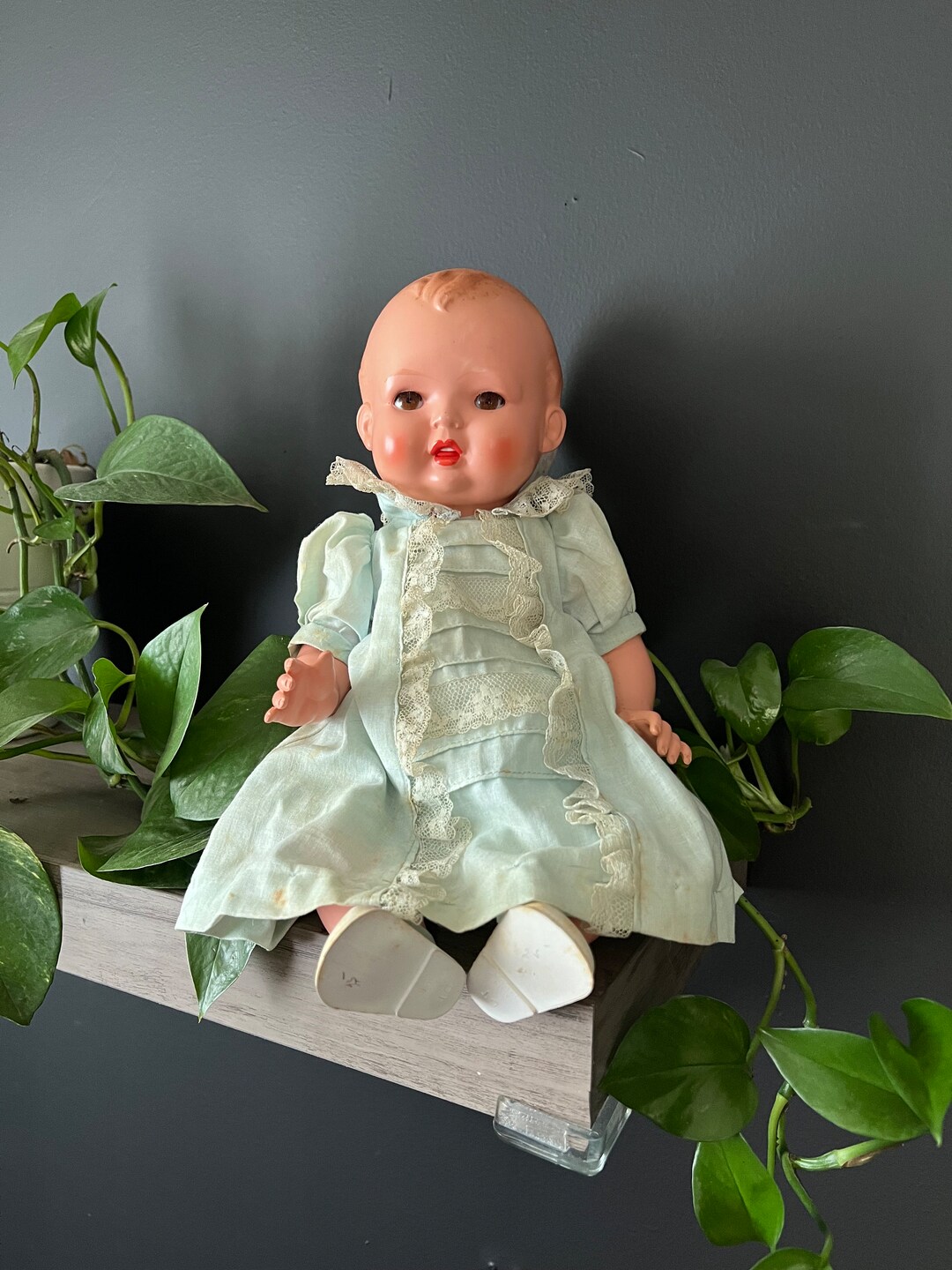 Vintage Hard Plastic Minerva Germany 1960's Molded Hair Doll 14” - Etsy