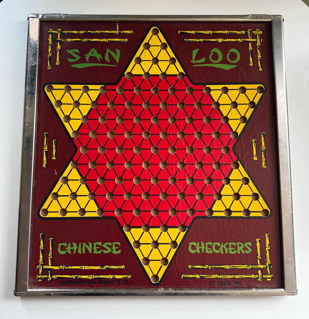Vintage San Loo Chinese Checker Board From Northwestern Products Co ...