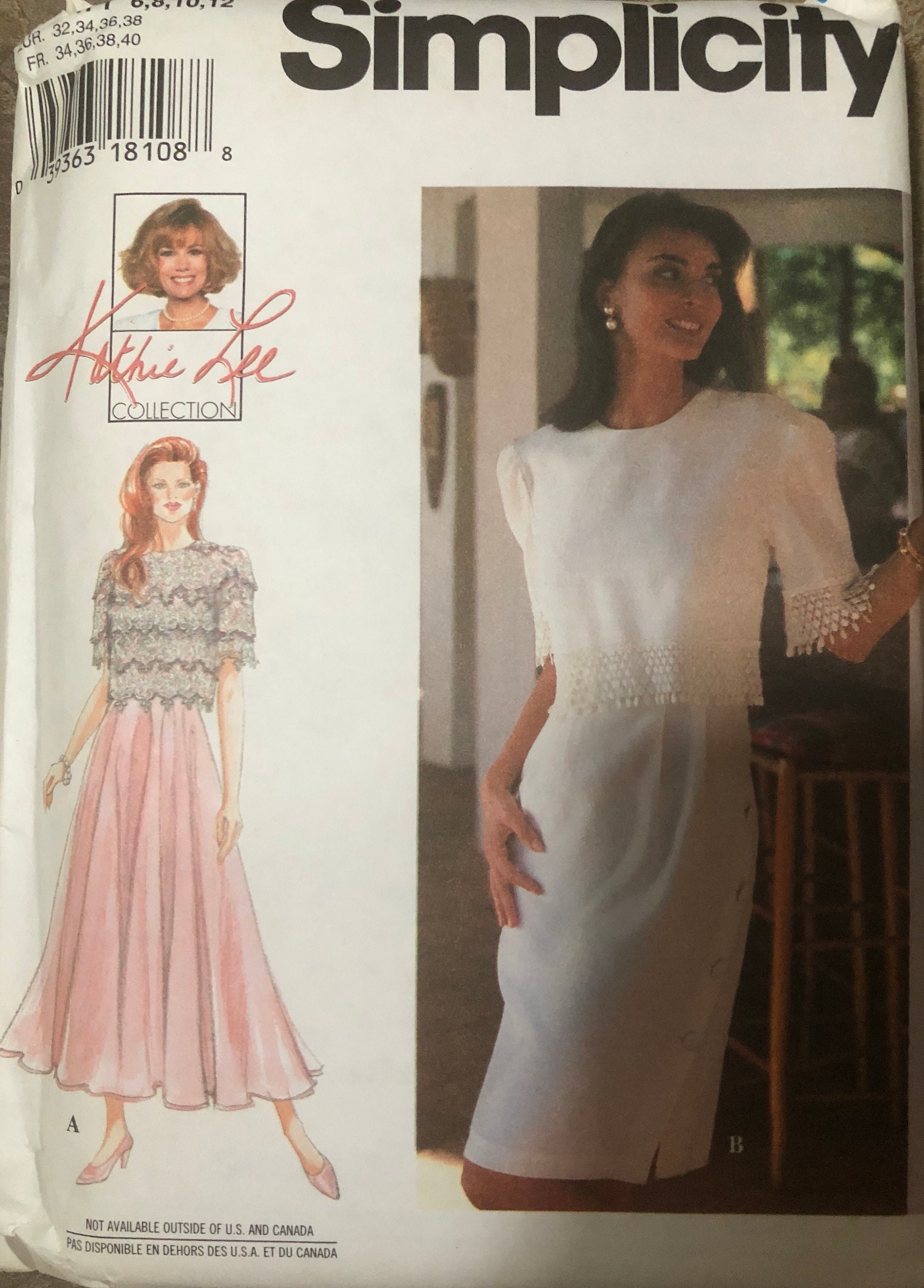Sewing & Fiber Misses' Vintage Dress With Detachable Collar Sizes 6-8 ...