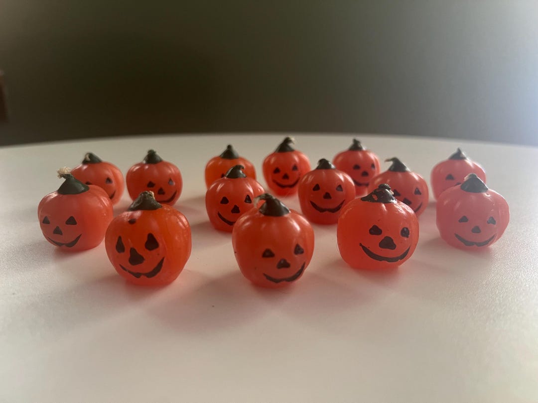Set of 14 Mini Halloween Jack O Lantern Candles - Etsy