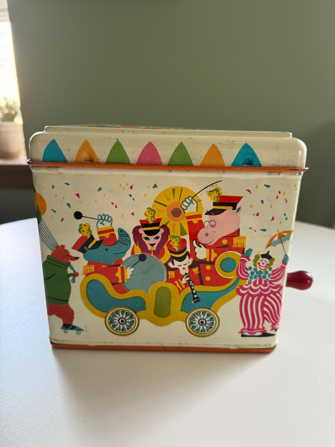 Vintage J. Chein Circus Music Box: USA Metal Tin Melody Player - Etsy