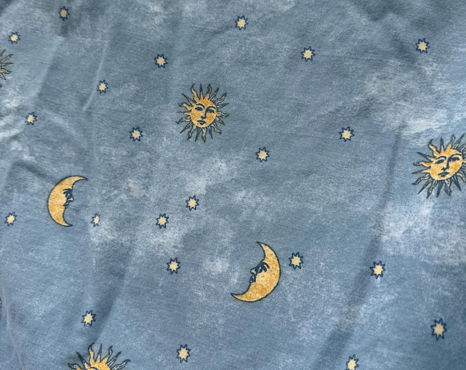 Vintage 90s Y2K Sun and Moon Celestial Twin Sheet Set Twin and Flat ...